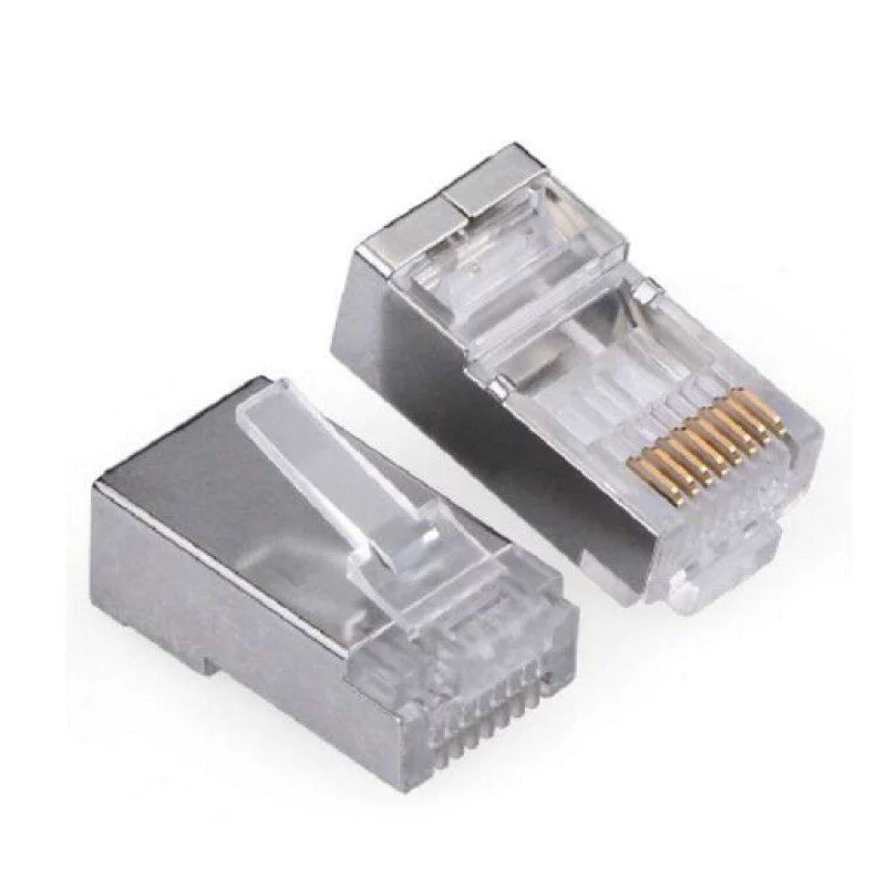 RJ45 UTP Plug Cat6e FTP/SFTP 8p8cs Metallic Shield Τερματικό Φις ...