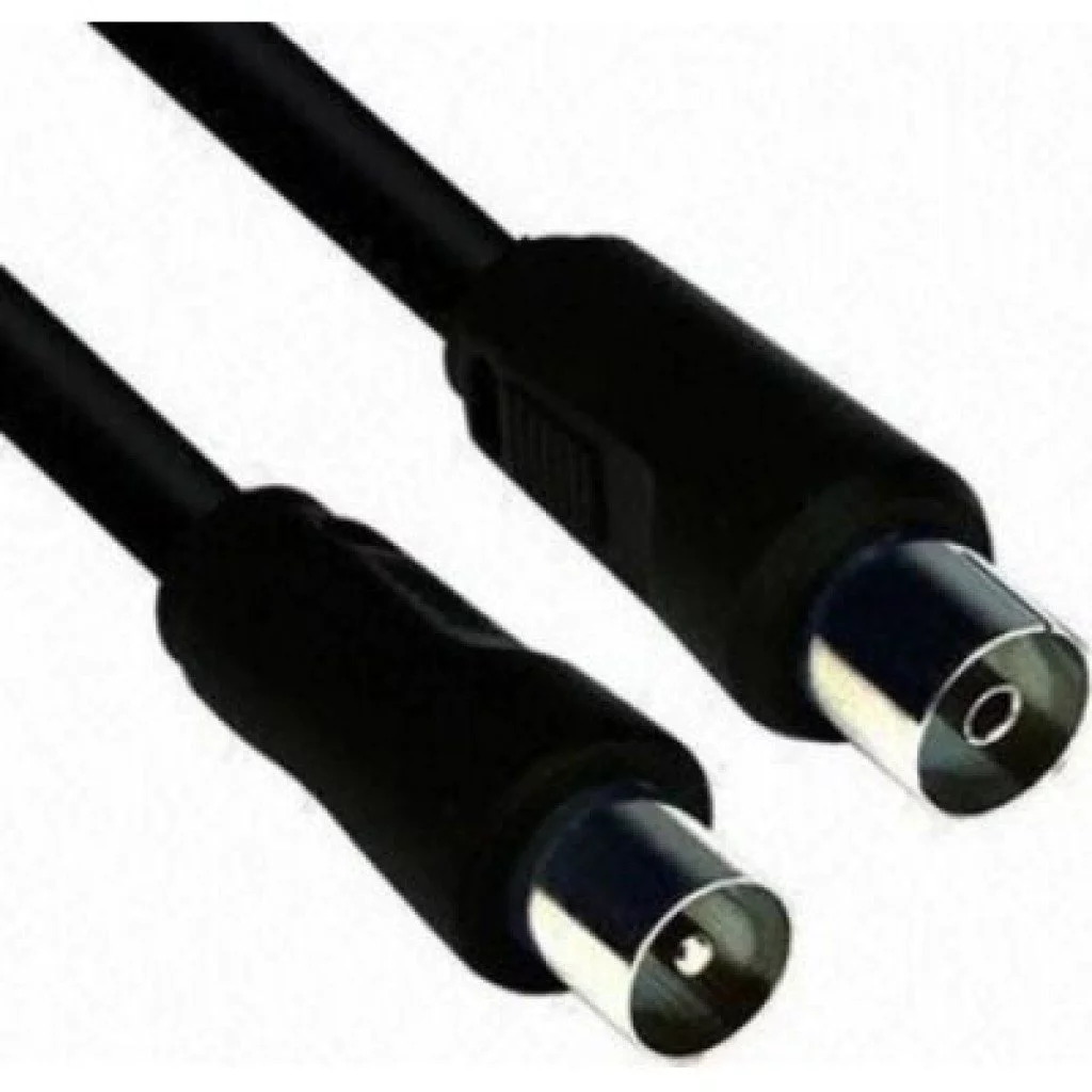 Καλώδιο Κεραίας Ομοαξωνικό Μαύρο Antenna TV Coaxial Cable M/F Black 1 ...