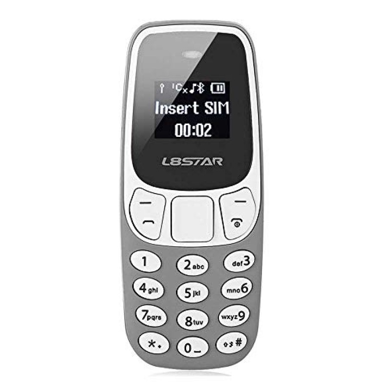 L8Star BM10 Mini Dual Sim Bluetooth Grey Kινητό Tηλέφωνο Ελληνικό Μενού ...