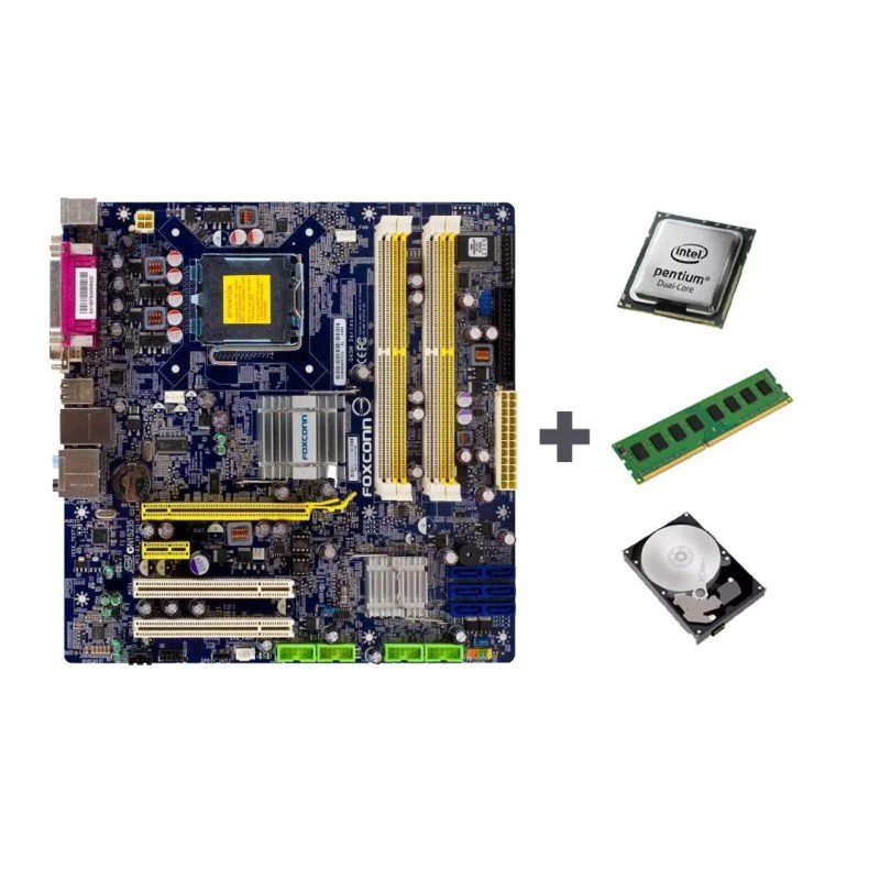 TOWER ATX PC FOXCONN Q45M CPU INTEL 2.6 DUAL CORE RAM 2GB DISK 160GB ...