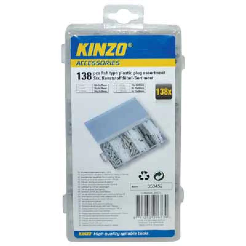 KINZO 29673 WALL PLASTIC SCREW PLUG [138 PACK] ΠΛΑΣΤΙΚΑ ΟΥΠΑ ΤΟΙΧΟΥ ...