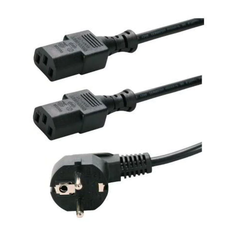 POWERTECH CAB-P009 POWER CABLE CORD SPLITTER EXTERNAL SUKO M/2M 3 PIN ...