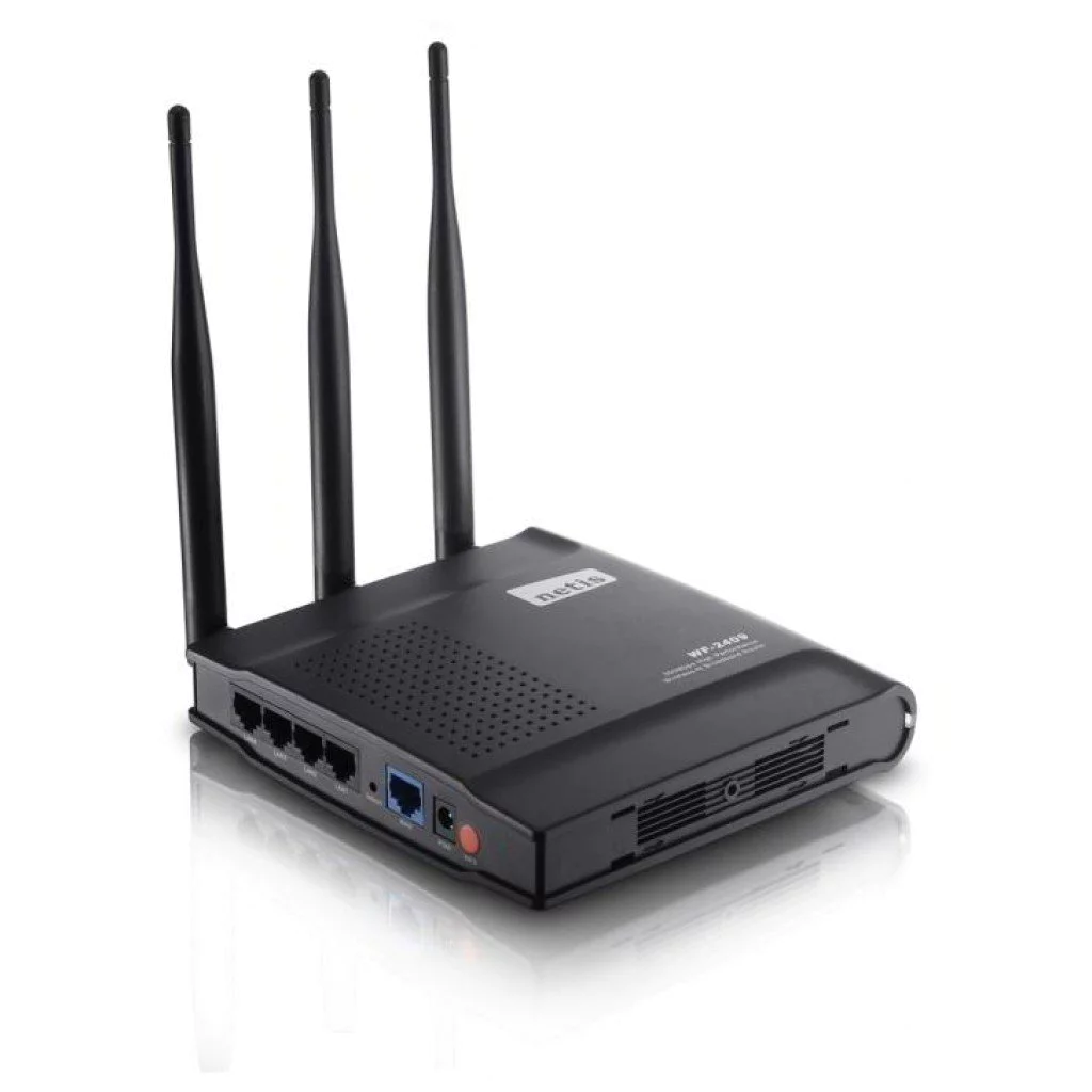 NETIS WF 2409 WIRELESS N300 Mbps 4PORT & 3 X FIXED ANTENNA 5Dpi N ...