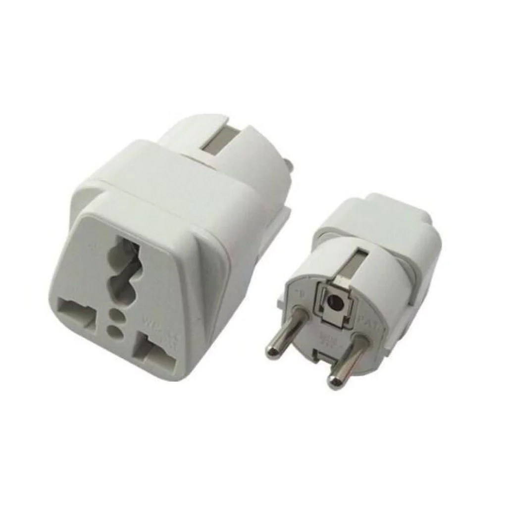 POWERTECH PT-349 POWER ADAPTOR ENGLISH/USA TO GREEK PLUG UNIVERSAL ...