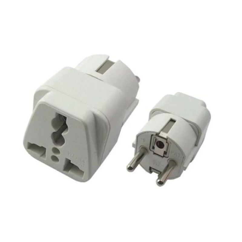 POWERTECH PT-349 POWER ADAPTOR ENGLISH/USA TO GREEK PLUG UNIVERSAL ...