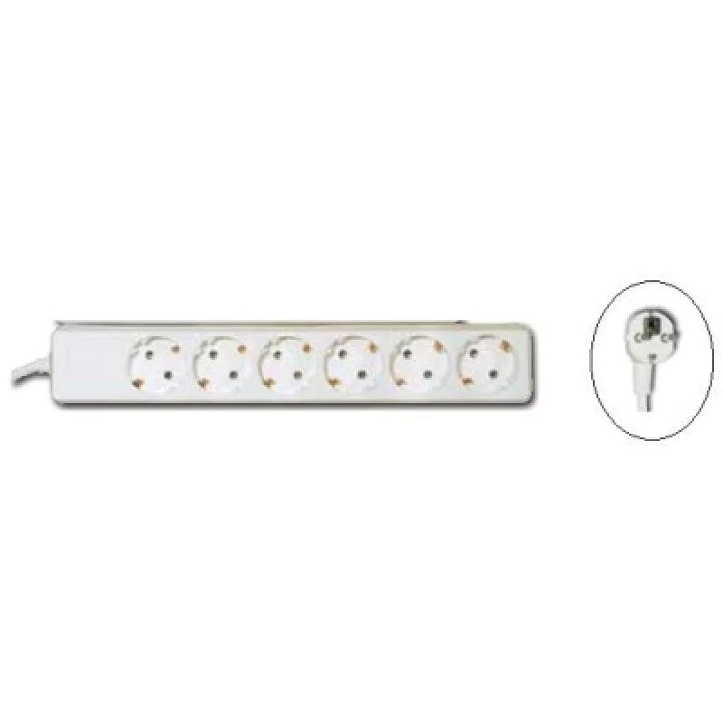 GOC-6 SUKO POWER SWITCH 6 PORTS ΠΟΛΥΠΡΙΖΟ 6 ΘΕΣΕΩΝ ΛΕΥΚΟ ΜΕ ΚΑΛΩΔΙΟ 1 ...