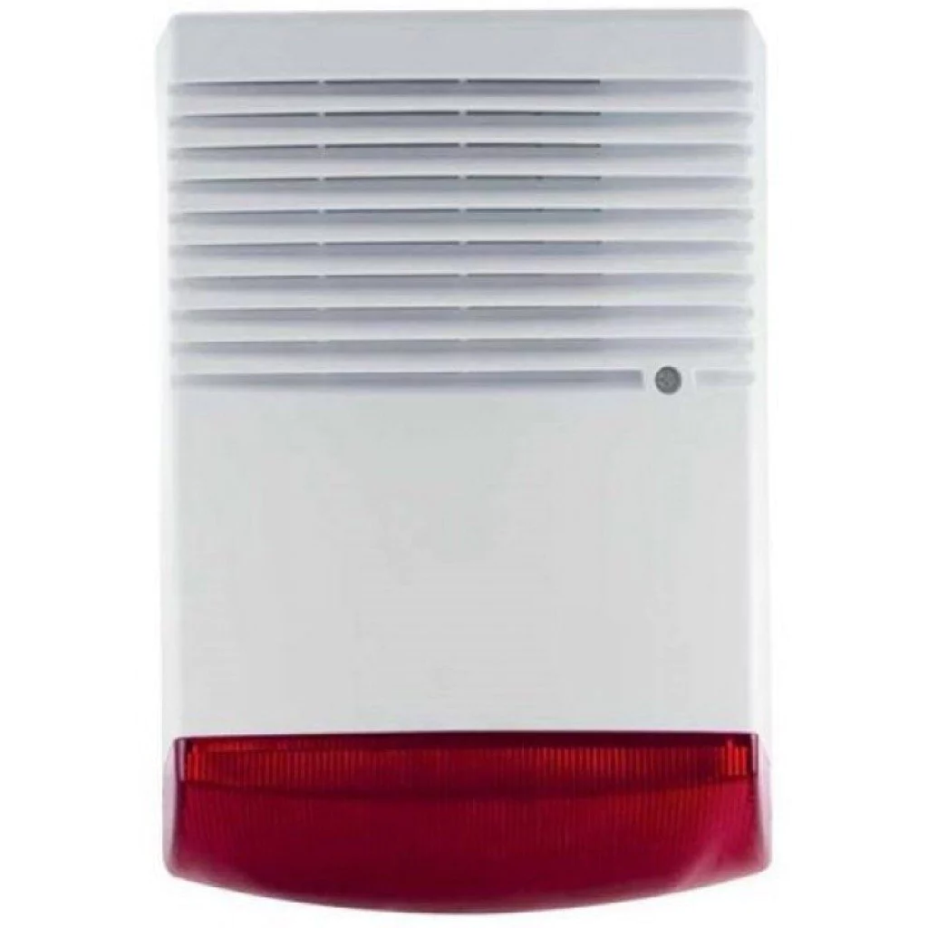 BS-1 120dB OUTDOOR WHITE SIREN WITH RED OPTICAL SIGNALING ΣΕΙΡΗΝΑ ...