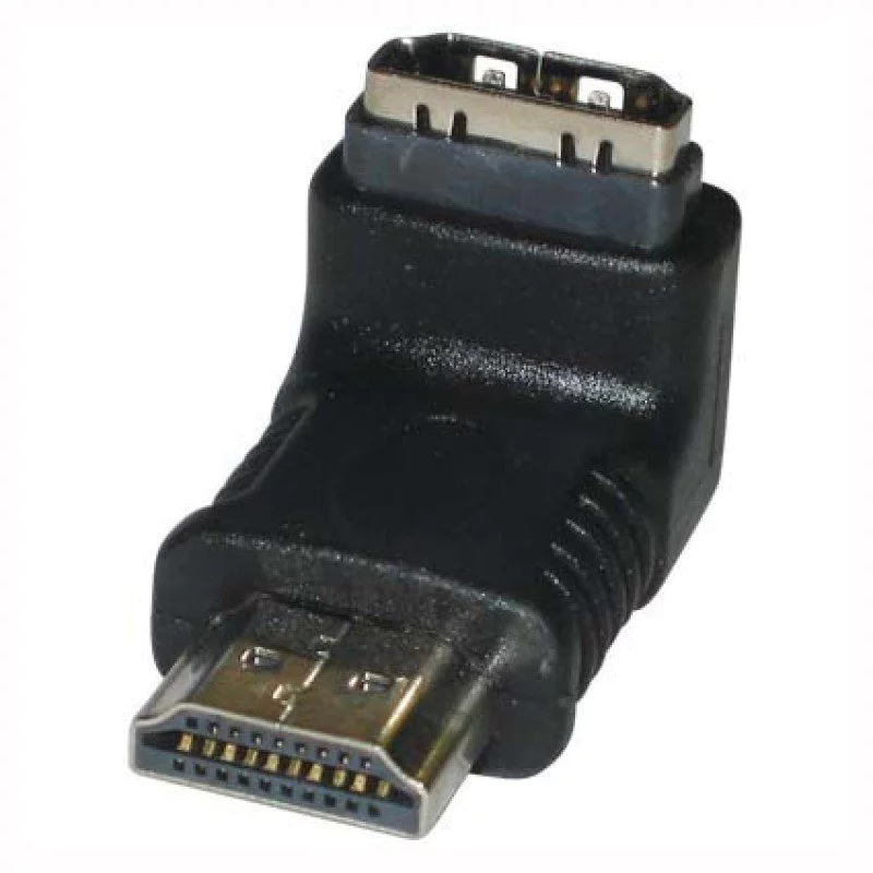 ADAPTOR HDMI MALE TO HDMI FEMALE CORNER VC-010 BLACK - GCTECH