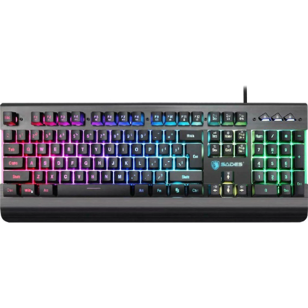 Sades Multimedia Gaming Keyboard Neo Whistle RGB USB-Black-US ...