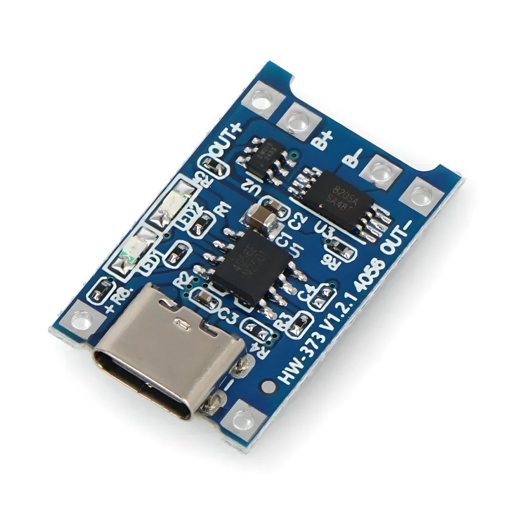 TP4056 Type-C Charging Module 5V 1A Για 18650 Li-Ion Με Προστασία