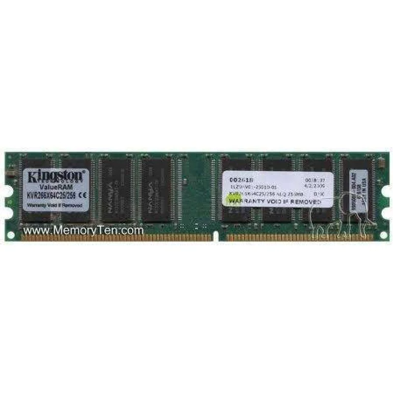 256Mb RAM DDR1 MEMORY CL2.5 KINGSTON -266Mhz- KVR266X64C25/256 -USED ...