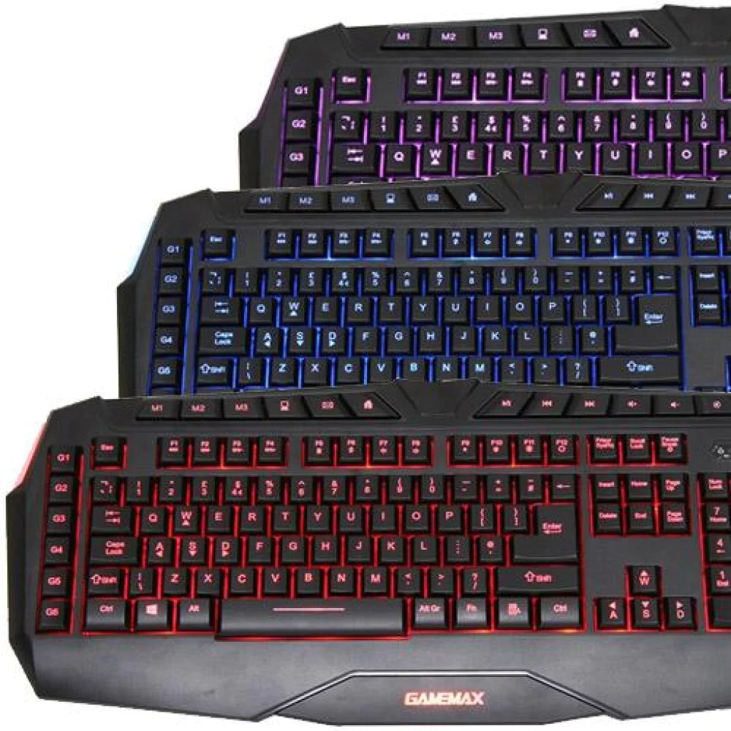 GAMEMAX HURRICANE MULTIMEDIA WIRED EXTREME GAMING KEYBOARD ILLUMINATED ...