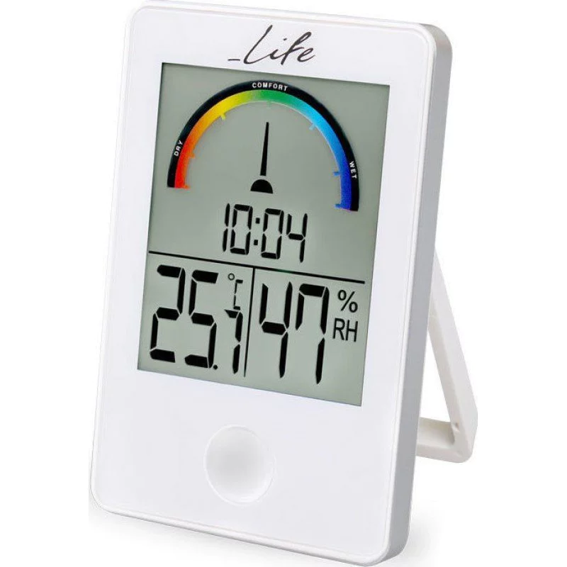 LIFE WES-101 THERMOMETER WITH HUMIDITY WHITE ΘΕΡΜΟΜΕΤΡΟ ΥΓΡΟΜΕΤΡΟ ΛΕΥΚΟ ...
