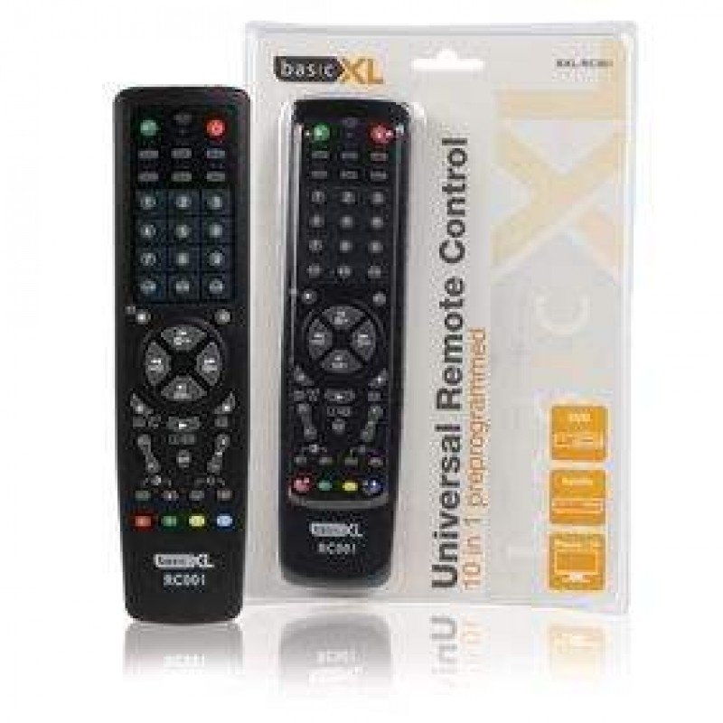 REMOTE CONTROL UNIVERSAL BASIC XL BLACK BXL-RC001 (TV/DVD/SATELLITE ...
