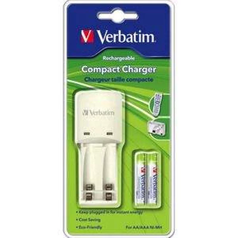 POWER CHARGER VERBATIM & 2 X RECHARGABLE BATTERIES AAA ΦΟΡΤΙΣΤΗΣ ...